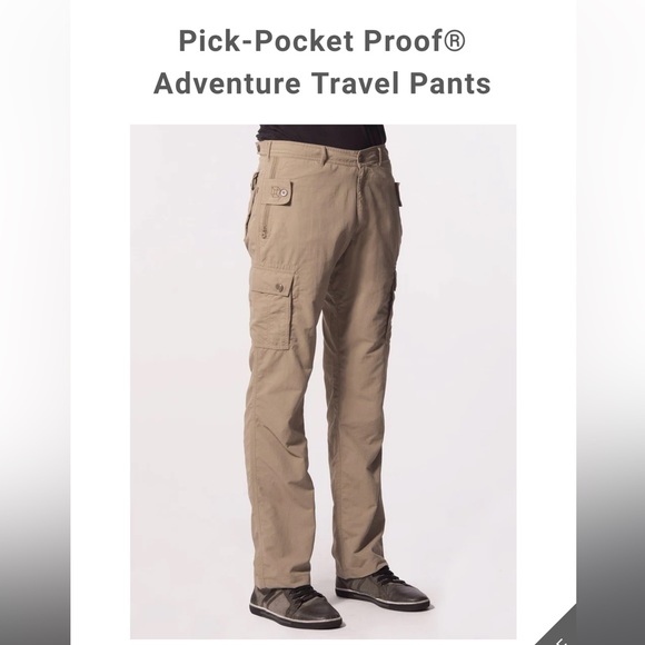 Clothing Arts | Pants | 36x34 Pickpocket Proof Adventure Travel Pants ...